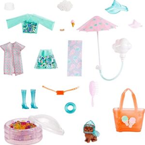 Barbie Color Reveal Doll with 7 Surprises, Color Change and Accessories, Ice Cream Series, styles may vary​​