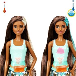 Barbie Color Reveal Doll with 7 Surprises, Color Change and Accessories, Ice Cream Series, styles may vary​​