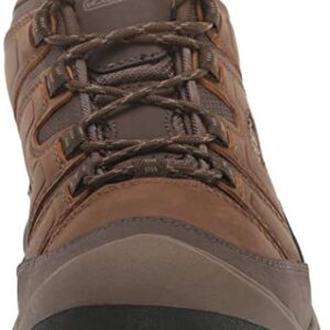 KEEN Men's Circadia Low Height Comfortable Waterproof Hiking Shoes, Shitake/Brindle, 14 Wide