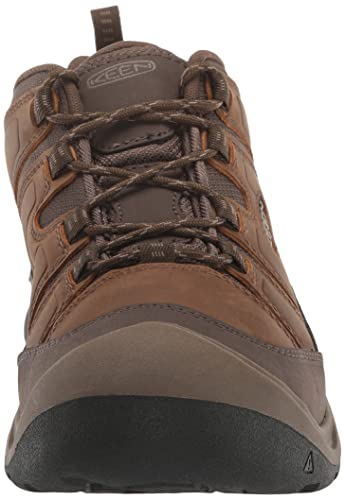 KEEN Men's Circadia Low Height Comfortable Waterproof Hiking Shoes, Shitake/Brindle, 14 Wide