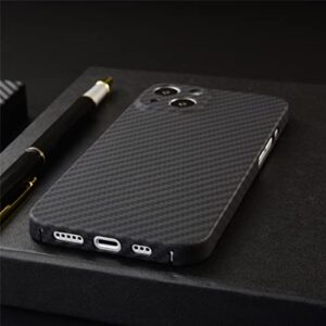 TIMECAT Ultra Slim Case for Apple iPhone 13 Mini, Real Aramid Fiber Protective Cover, Soft Touch Sturdy Durable Carbon Bumper Case (for iPhone 13 Mini, Black)