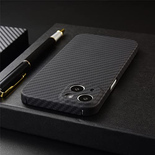 TIMECAT Ultra Slim Case for Apple iPhone 13 Mini, Real Aramid Fiber Protective Cover, Soft Touch Sturdy Durable Carbon Bumper Case (for iPhone 13 Mini, Black)