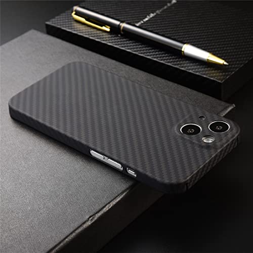 TIMECAT Ultra Slim Case for Apple iPhone 13 Mini, Real Aramid Fiber Protective Cover, Soft Touch Sturdy Durable Carbon Bumper Case (for iPhone 13 Mini, Black)