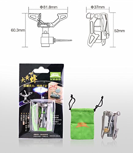 BRS-3000T Mini Camping Titanium Alloy Stove Ultralight 25g for BBQ Picnic Cookout