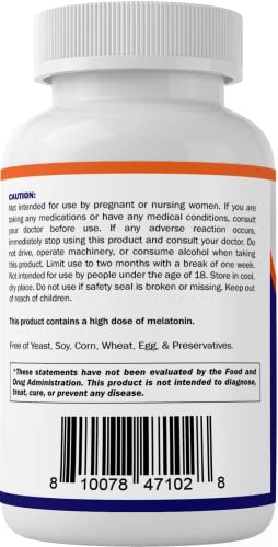 Vitamatic Melatonin 60mg Fast Dissolve Tablets - 60 Vegan Natural Berry Flavor Tablets - Non-Habit Forming - Non-GMO, Gluten Free (1 Bottle)