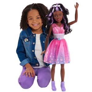 BARBIE 28-Inch Best Fashion Friend Star Power Doll and Accessories, Dark Brown Hair, Kids Toys for Ages 3 Up by Just Play