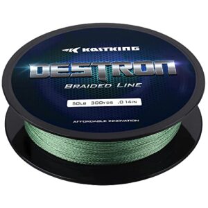 kastking destron braided fishing line, moss green , 150 yds-6lb-0.11mm