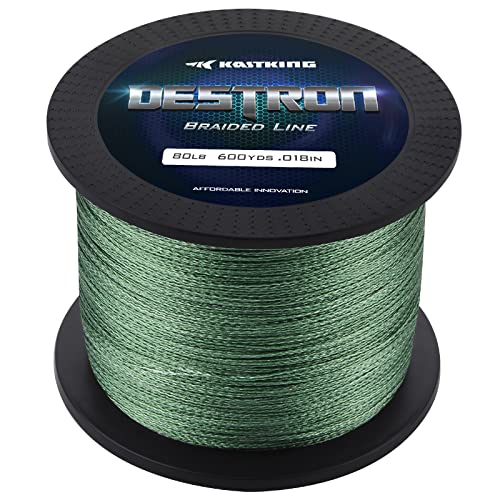 KastKing Destron Braided Fishing Line, Moss Green , 150 yds-6lb-0.11mm