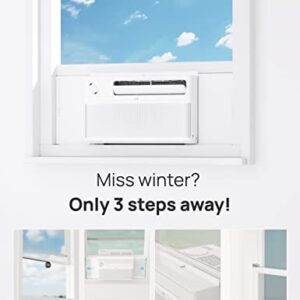 Dreo Window Air Conditioner, 8000 BTU U-Shaped Inverter AC Unit, Cools Up to 350 sq ft, 42db Ultra Quiet, Easy Installation with Open Window Flexibility, 35% Energy Savings, Remote Control