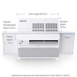 Dreo Window Air Conditioner, 8000 BTU U-Shaped Inverter AC Unit, Cools Up to 350 sq ft, 42db Ultra Quiet, Easy Installation with Open Window Flexibility, 35% Energy Savings, Remote Control