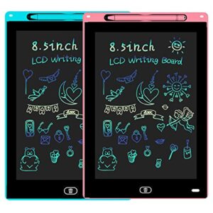 2 pack lcd writing tablet for kids, electronic writing pad,8.5 inche colorful doodle board drawing, handwriting boogie tablet for toddler learning toys gift for 3 4 5 6 years old boy girl