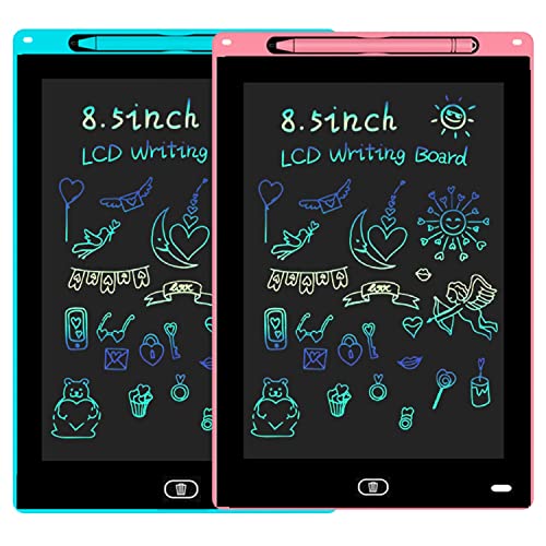 2 Pack LCD Writing Tablet for Kids, Electronic Writing Pad,8.5 inche Colorful Doodle Board Drawing, Handwriting Boogie Tablet for Toddler Learning Toys Gift for 3 4 5 6 Years Old Boy Girl