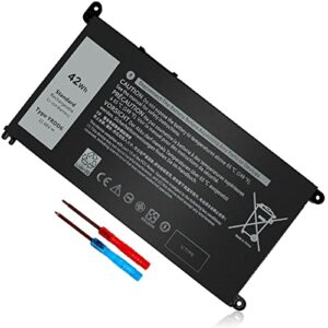 yrdd6 laptop battery for dell inspiron 3493 3501 3582 3583 3584 3593 3793 5480 5481 5482 5485 5491 5493 5585 5590 5591 5593 5594 5598 7586 oyrdd6 vm732 ovm732 1vx1h 01vx1h（42wh 11.4v 3-cell）