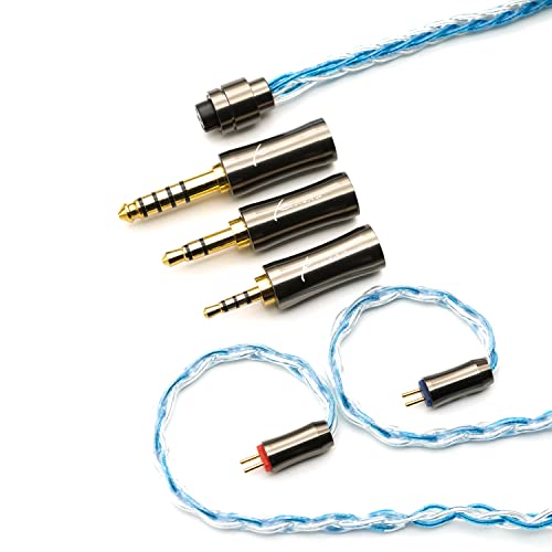 HiFiGo Kinera Ace Modular Upgrade Cable, OFC+OFC with Silver Plated 8 Core IEM Cable (0.78 2PIN)