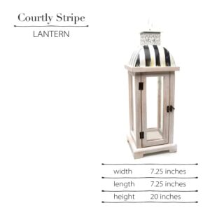 MacKenzie-Childs Courtly Stripe Lantern, Rustic Decorative Lantern for Home Decor