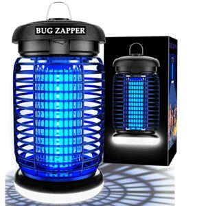 bug zapper outdoor, mosquito zapper with led light, fly zapper outdoor indoor, insect zapper electric fly traps, plug in mosquito killer for patio yard