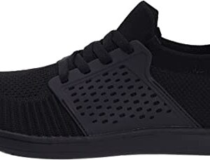 WHITIN Men's Trail Running Shoes Minimalist Barefoot Sneakers Extra Wide Width Toe Box Size 9W Gym Fitness Low Zero Drop Minimus Flat Comfort Black 42