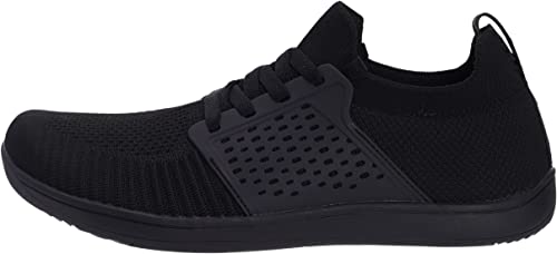 WHITIN Men's Trail Running Shoes Minimalist Barefoot Sneakers Extra Wide Width Toe Box Size 9W Gym Fitness Low Zero Drop Minimus Flat Comfort Black 42