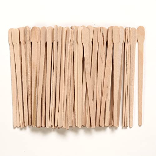 Wooden Wax Sticks - HOOMBOOM 300 Pcs Waxing Sticks - 4 Style Assorted Wooden Wax Sticks - For Body Legs Face Eyebrow Waxing Applicator Spatulas for Hair Removal or Wood Craft Sticks