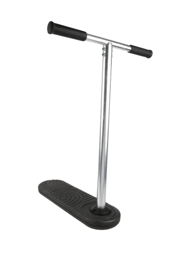 Junior Trainer Stunt Board Scooter - 360 Degree Spinning Base and T-Bar Rotation, Sturdy Base for Practicing Tricks (Black)