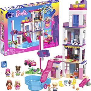 MEGA Barbie Color Reveal Building Toy Playset For Kids, Dreamhouse With 545 Pieces, 30+ Surprises, 5 Micro-Dolls, Accessories and Furniture