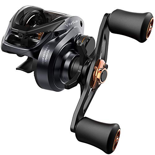 Tempo Baitcasting Reel New Vertix LP, High-Tech Innovative Fishing Reel, 9+1 Ball Bearing,20 lbs Carbon Fiber Drag,Powerful & Durable Casting Reel with 6.6:1 Gear Ratio