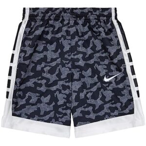 nike dri-fit™ elite all over print shorts (little kids/big kids) black/white/white