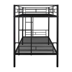 GNIXUU Metal Bunk Bed Twin Over Twin Sturdy Heavy Duty Bunk Beds with 2 Side Ladders, Space Saving, No Box Spring Needed, for Boys Girls Teens Adults