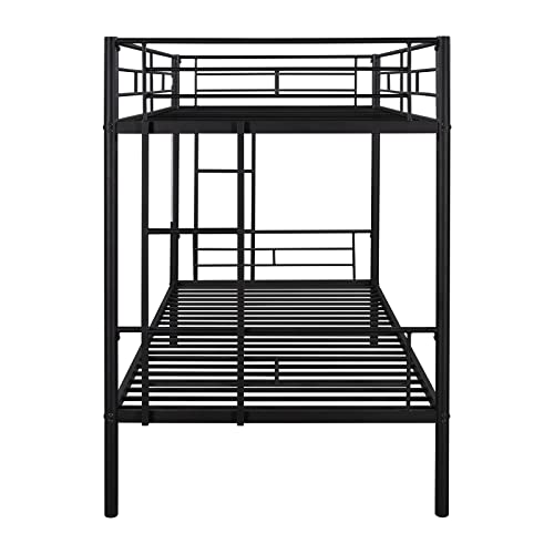 GNIXUU Metal Bunk Bed Twin Over Twin Sturdy Heavy Duty Bunk Beds with 2 Side Ladders, Space Saving, No Box Spring Needed, for Boys Girls Teens Adults