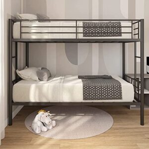 GNIXUU Metal Bunk Bed Twin Over Twin Sturdy Heavy Duty Bunk Beds with 2 Side Ladders, Space Saving, No Box Spring Needed, for Boys Girls Teens Adults