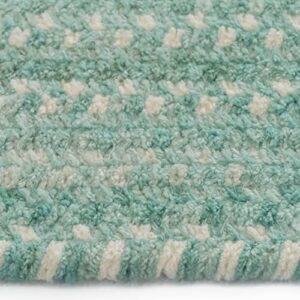 Fluffy Serene Green 4' 0" X 6' 0" Oval Braided Rug