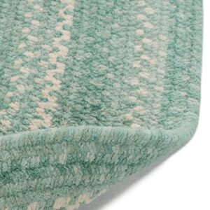 Fluffy Serene Green 4' 0" X 6' 0" Oval Braided Rug