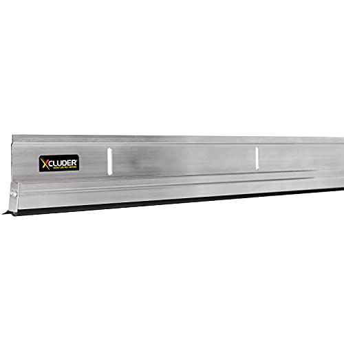 Xcluder 48" Versa-Line Door Sweep, Mill Aluminum Finish – Seals Out Animals, Easy to Install, Maximum Adjustability; Under-Door Seal; Chew Proof