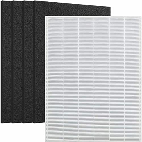 Replacement Filter+ 4 Carbon Compatible with Winix 115115 Size 21 Filter, Compatible with Winix PlasmaWave Air Purifier 5300 5500 6300 5300-2 6300-2 WAC5300 WAC5500 WAC6300 5000