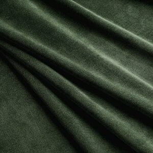 Benedeco Green Velvet Curtains for Bedroom Window, Super Soft Luxury Drapes, Room Darkening Thermal Insulated Rod Pocket Curtain for Living Room, W52 by L84 inches, 2 Panels