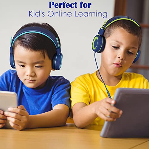 CN-Outlet Kids Headphones for School with Microphone 4 Pack Wired Classroom Headsets Class Set Students Children Boys Girls Teen and Adults (Mixed Colors)