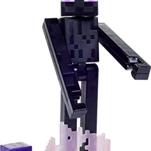 Mattel Minecraft Craft-A-Block Enderman Figure, Authentic Pixelated Video-Game Characters, Action Toy to Create, Explore and Survive, Collectible Gift for Fans Age 6 Years and Older