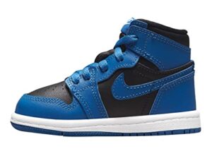 jordan baby boy's jordan 1 retro high og (infant/toddler) dark marina blue/black/white 4 toddler m