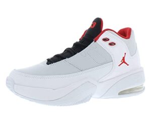 jordan boy's max aura 3 (big kid) white/university red/pure platinum/black 4 big kid m