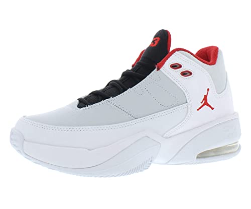 Jordan Boy's Max Aura 3 (Big Kid) White/University Red/Pure Platinum/Black 4 Big Kid M