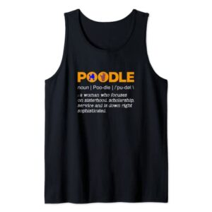 Womens SGRho Sigma 1922 Poodle Noun Gamma Rho Hand Sign Tank Top