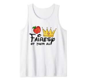 fairesy of them all with crown and appale halloween theme tank top