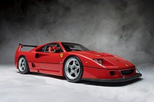 wall art impressions 35x24in ferrari f40 sports car red 【laminated】