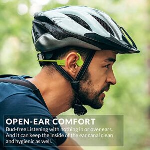 Bone Conduction Headphones Bluetooth 5.0,Wireless Open Ear Headphones with Built-in Mic,Waterproof Earphones,Sweatproof Sports Headset for Running,Cycling,Hiking,Gym,Climbing & Driving(Black)