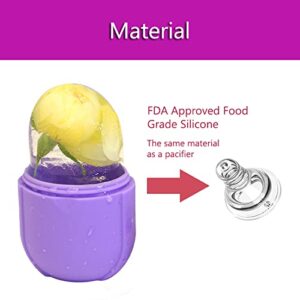 Ice Roller for Face and Eye, Upgrated Facial Beauty Ice Roller Skin Care Tools, Facial Cube, Gua Sha Massage, Silicone Ice Mold (Purple)