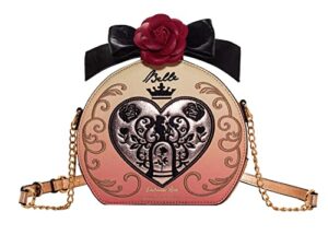 danielle nicole x disney beauty and the beast belle perfume crossbody - fashion cosplay disneybound cute crossbody bags, multicolor