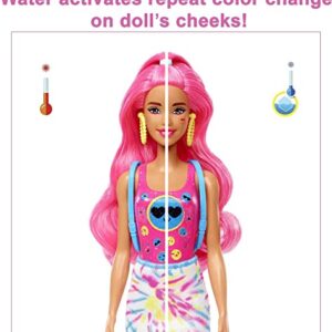 Barbie Color Reveal Doll & Accessories For 3 years and up Neon Tie-Dye Series, 7 Surprises, 1 Barbie Doll (Styles May Vary)