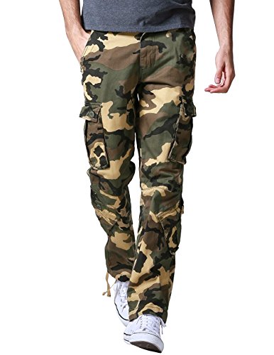 Match Men's Wild Cargo Pants(28,Khaki camo)