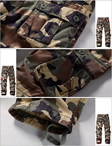 Match Men's Wild Cargo Pants(28,Khaki camo)