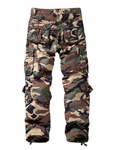 Match Men's Wild Cargo Pants(28,Khaki camo)